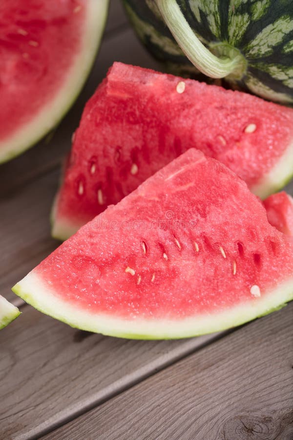 Watermelon cut in a summer stock image. Image of diet - 253710007