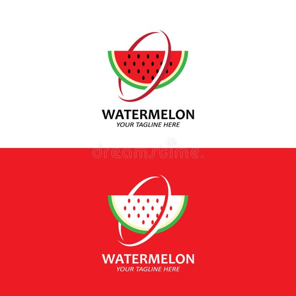 Watermelon Design, Fresh Fruit Logo, Watermelon Plantation Vector Stock ...