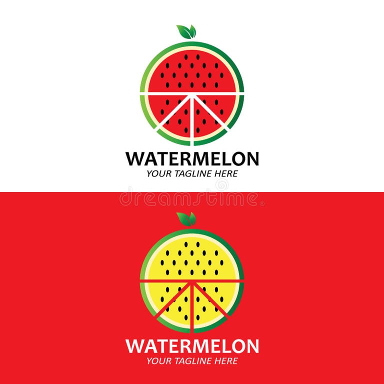 Watermelon Design, Fresh Fruit Logo, Watermelon Plantation Vector Stock ...