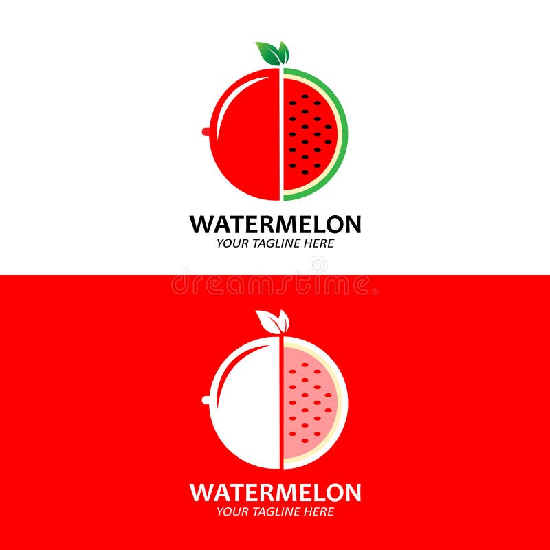 Watermelon Design, Fresh Fruit Logo, Watermelon Plantation Vector Stock ...