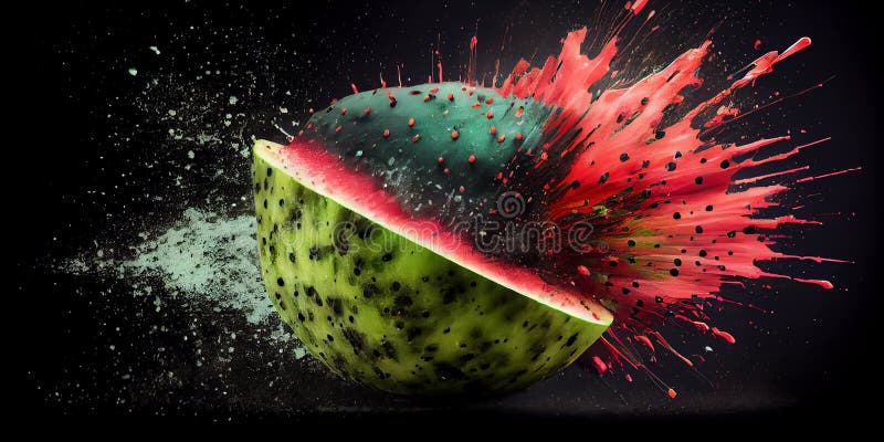 Watermelon Explosion stock illustration. Illustration of poster - 271718487