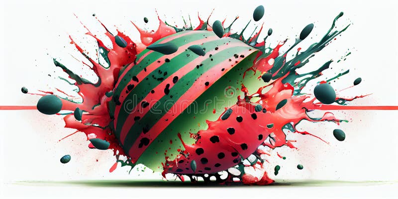 Watermelon Explosion stock illustration. Illustration of juicy - 271718490