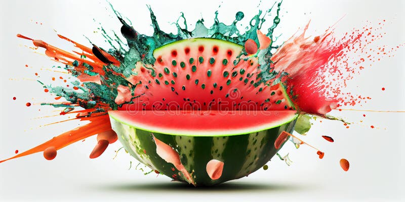 Watermelon Explosion Stock Illustrations – 207 Watermelon Explosion ...