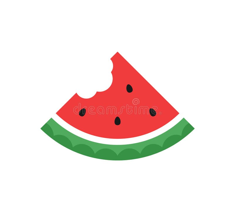Watermelon flat icon stock vector. Illustration of nature - 213685612