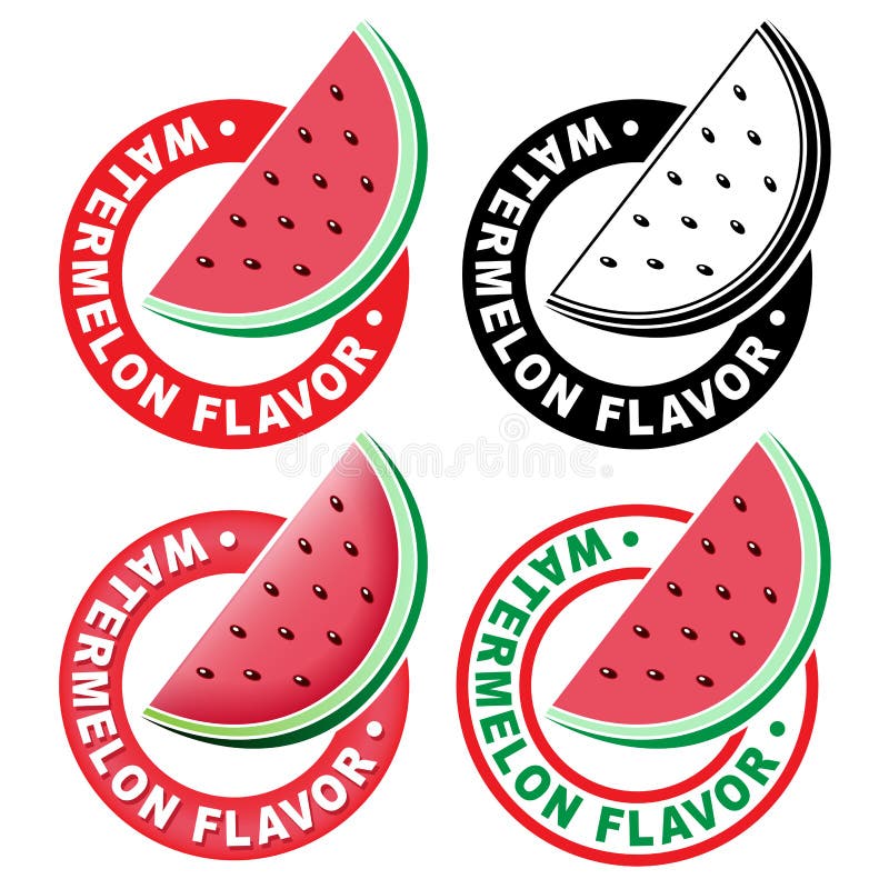 Watermelon Flavor Seal / Mark Stock Illustration - Illustration of ...
