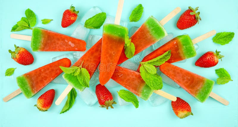 Watermelon Flavored Popsicle Sticks Stock Image - Image of dessert ...