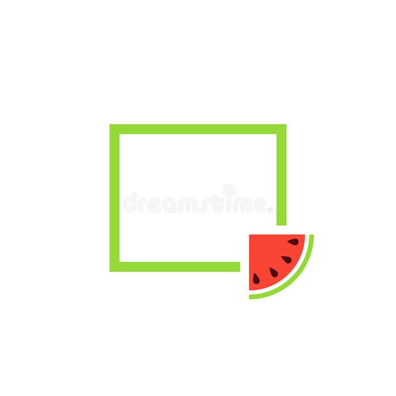 Watermelon frame design stock vector. Illustration of creativity ...