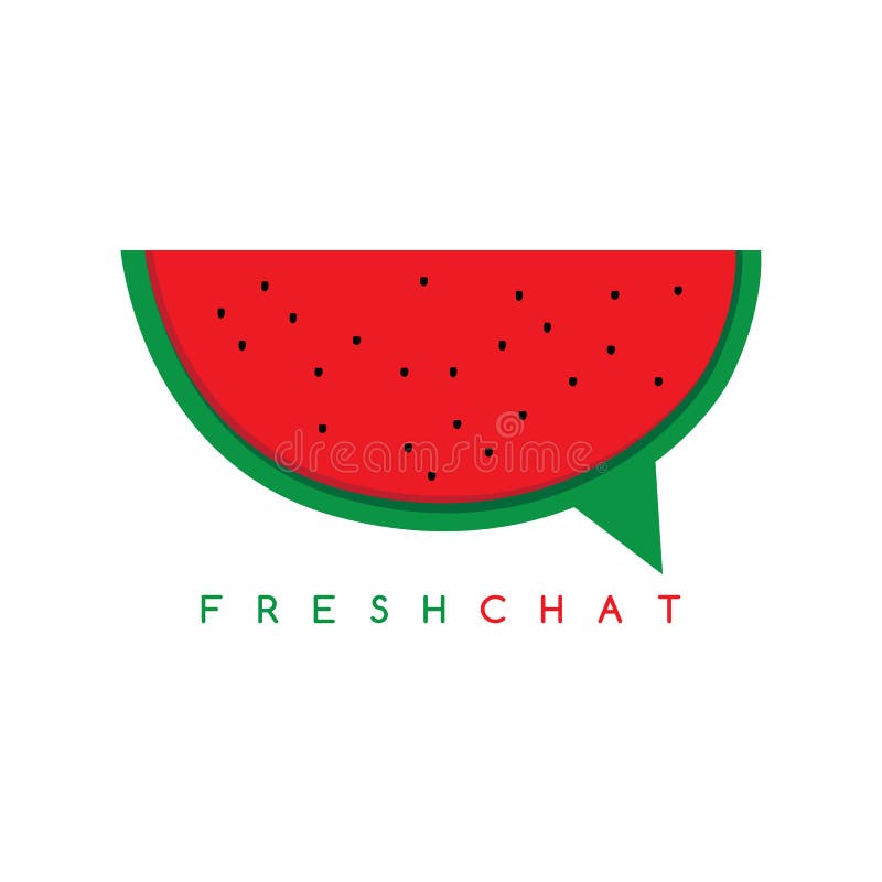 Watermelon Fruit Fresh Chat Talk Stock Vector - Illustration of sour ...