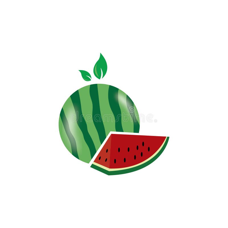 Watermelon Fruit Logo Icon Design Vector Illustration Stock Vector ...
