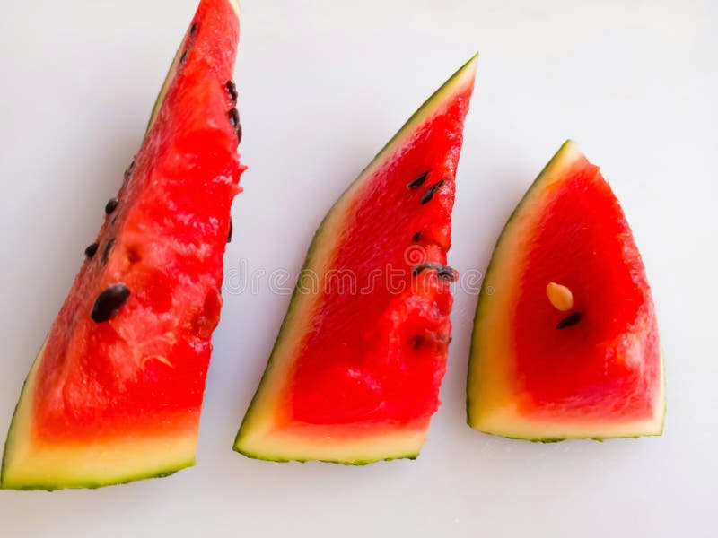 Watermelon Fruit Pieces Red Healthy Food Stock Photo - Image of ...