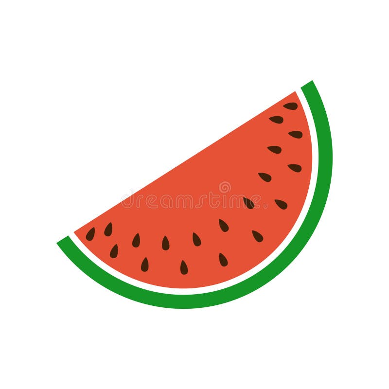 Watermelon. Fruit Theme. Flat Design. Simple Design. Watermelon Taste ...