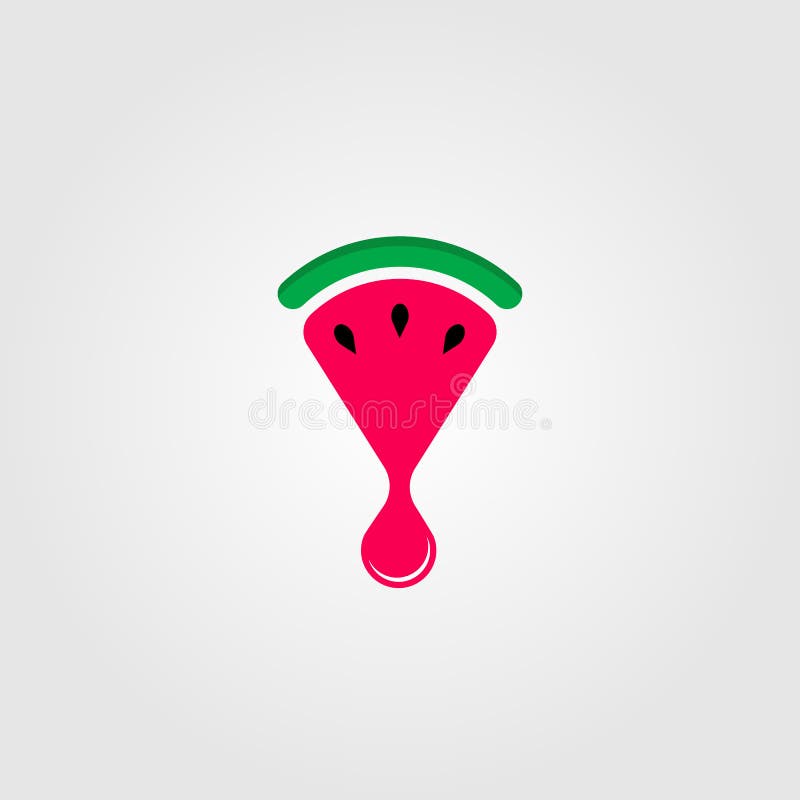 Watermelon Fruit Water Drop Vector Logo Icon Illustration Stock Vector ...