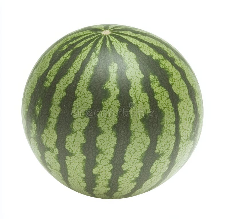 Watermelon Full Circle Isolated Against White Backdrop Stock Photos ...