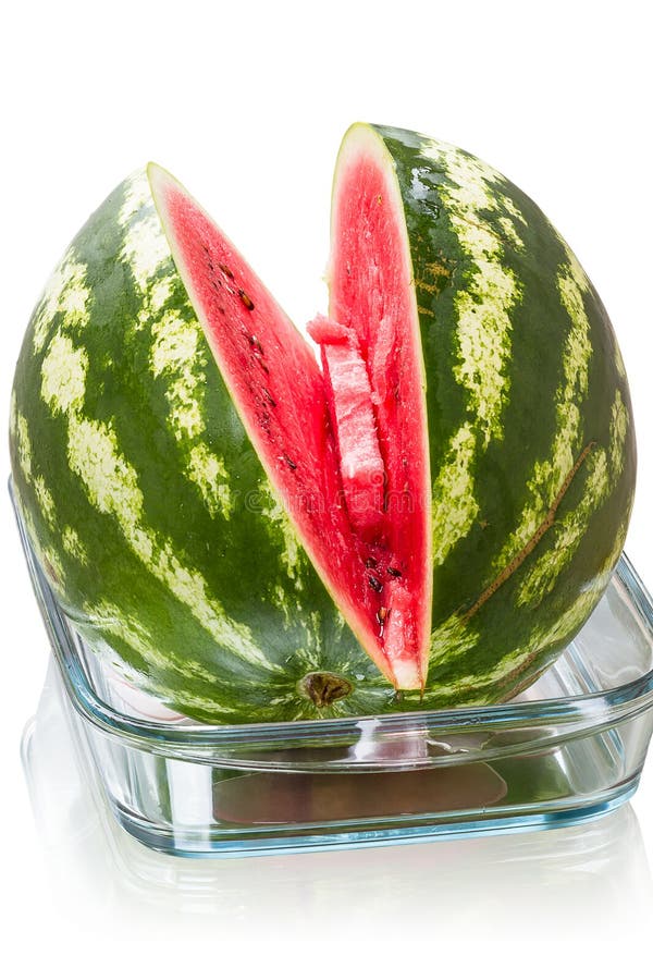Watermelon in a glass bowl stock photo. Image of freshness - 28271836