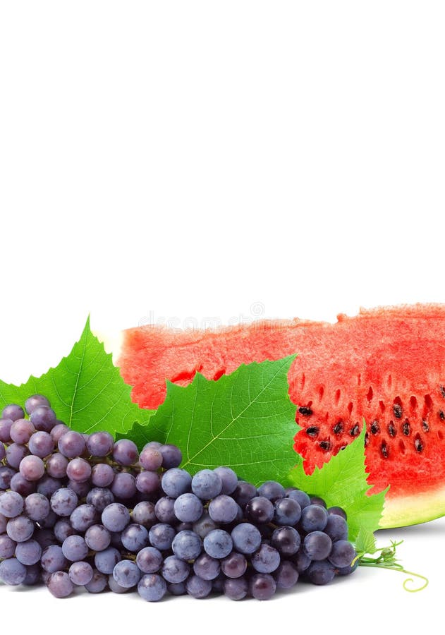 Watermelon and grape stock photo. Image of watermelon - 191630084
