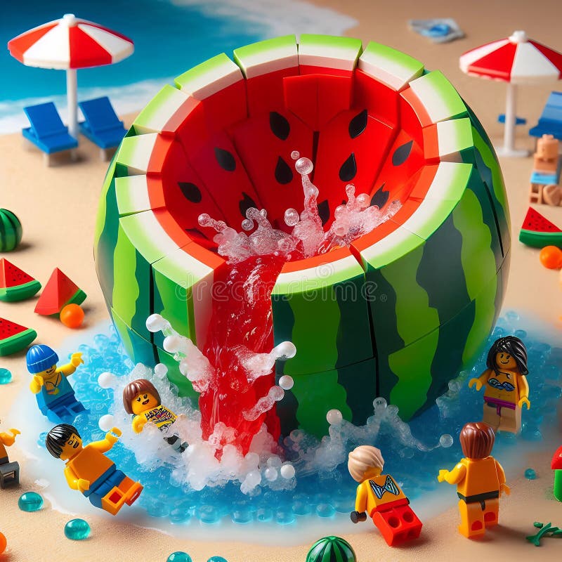 A Watermelon that Has a Red Liquid in it Stock Illustration ...