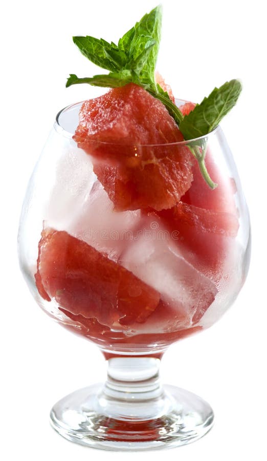 Watermelon and ice stock photo. Image of pepene, cube - 15340194