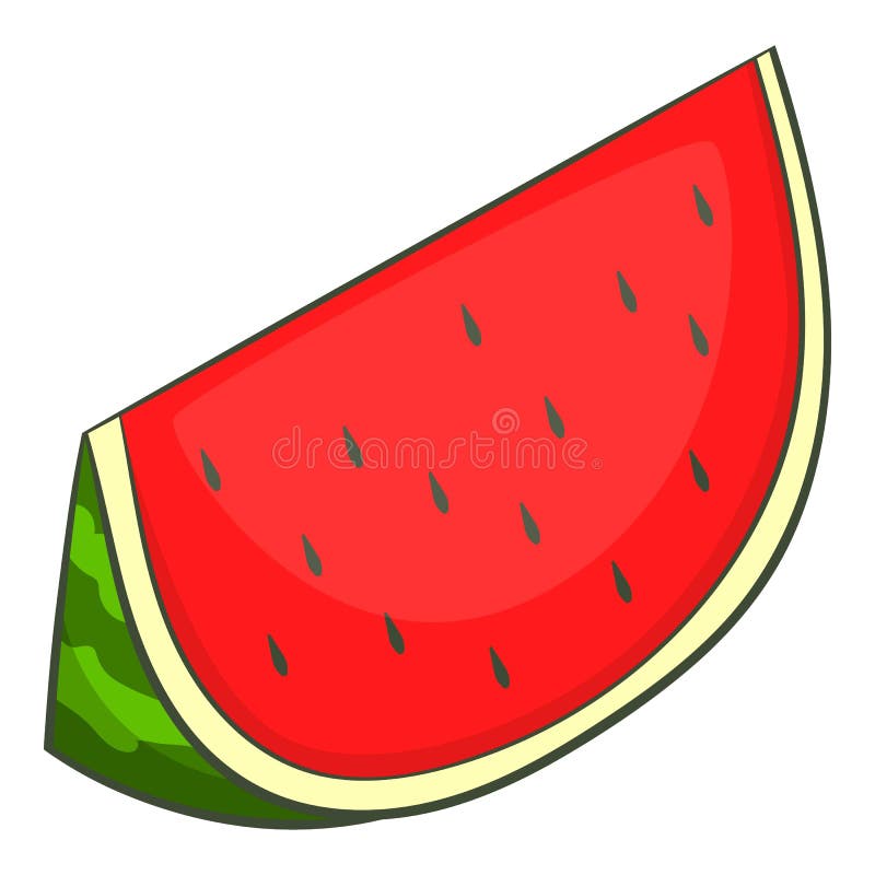 Watermelon Icon, Cartoon Style Stock Vector - Illustration of diet ...