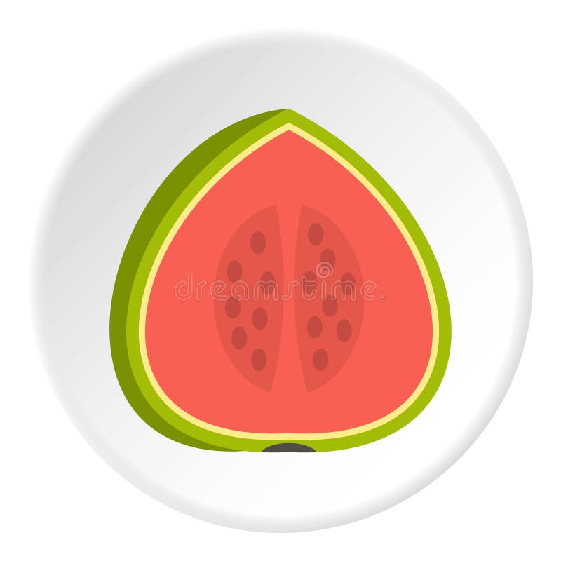 Watermelon icon circle stock vector. Illustration of organic - 95328728