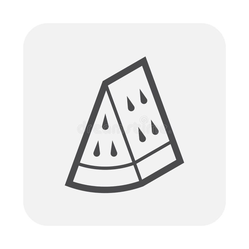 Watermelon icon black stock vector. Illustration of black - 187615579