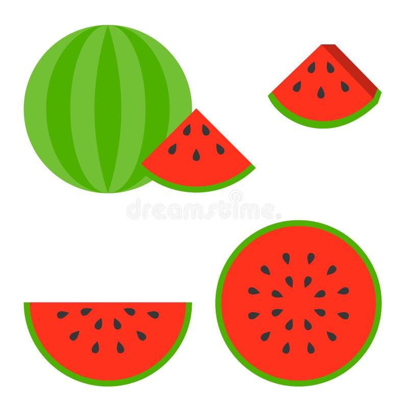 Watermelon icon stock vector. Illustration of piece, fruit - 68898352