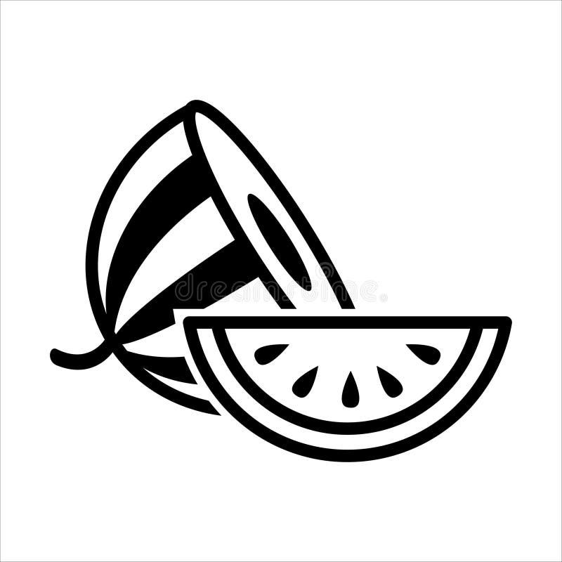 Watermelon Icon Vector Design Template Basic RGB Stock Illustration ...
