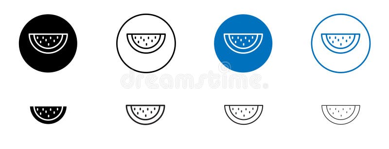 Watermelon icon vector stock vector. Illustration of symbol - 348078912