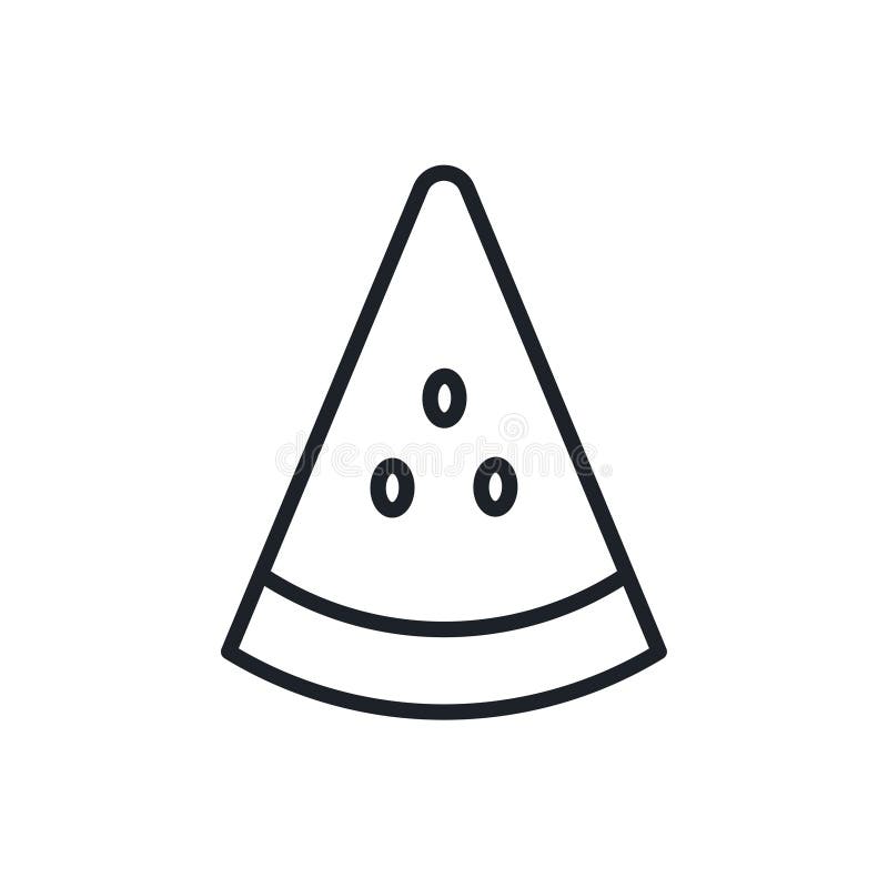 Watermelon Icon. Vector Linear Icon, Contour, Shape, Outline Isolated ...