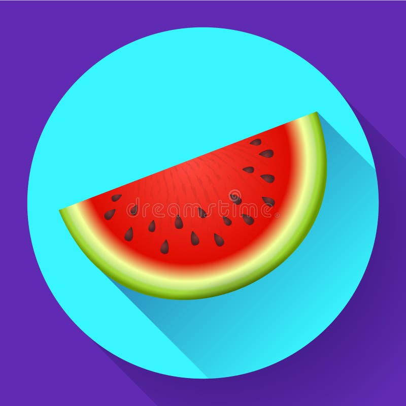 Watermelon icon vector stock vector. Illustration of fresh - 114695573