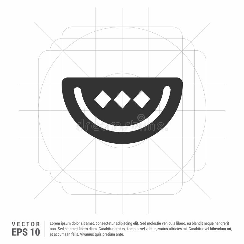Watermelon Icon stock vector. Illustration of fruit - 132400672