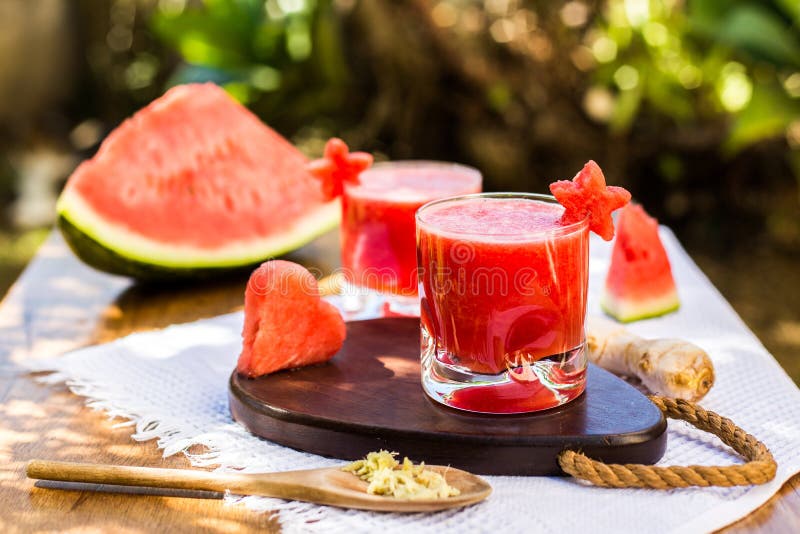 Watermelon Juice in Breakfast Stock Photo - Image of breakfast ...