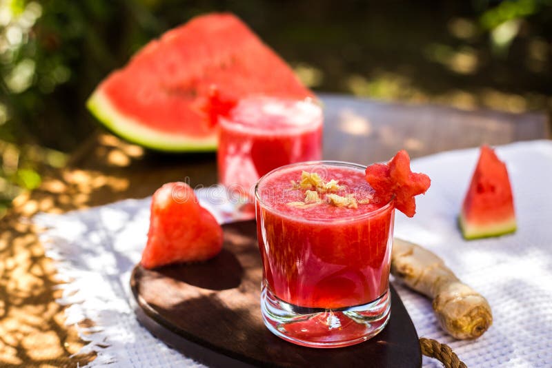 Watermelon Juice in Breakfast Stock Image - Image of breakfast, break ...
