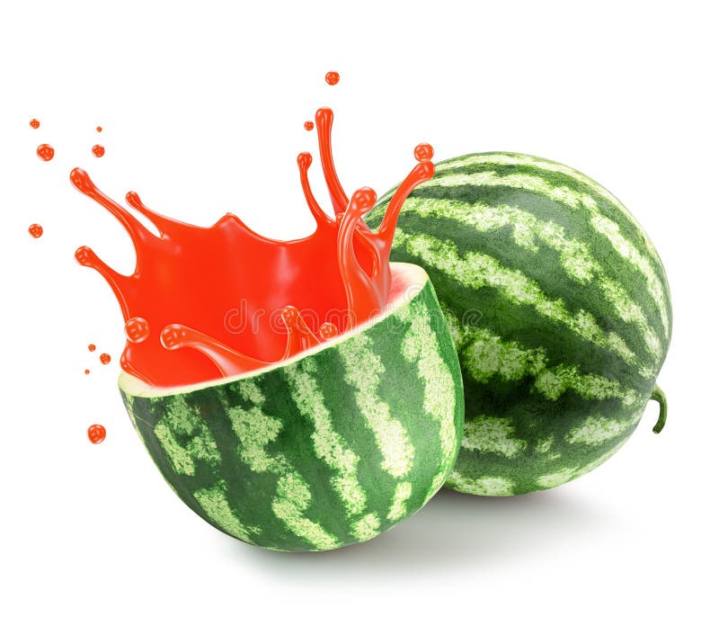 391 Watermelon Water Splash Isolated White Stock Photos - Free ...