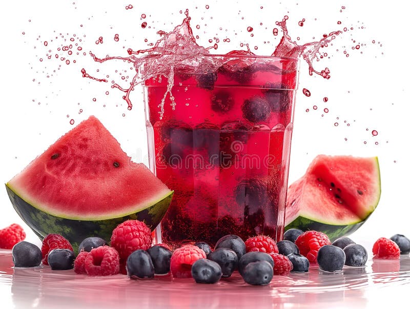 Watermelon Juice Splashes from a Watermelon, Splashes of Watermelon ...