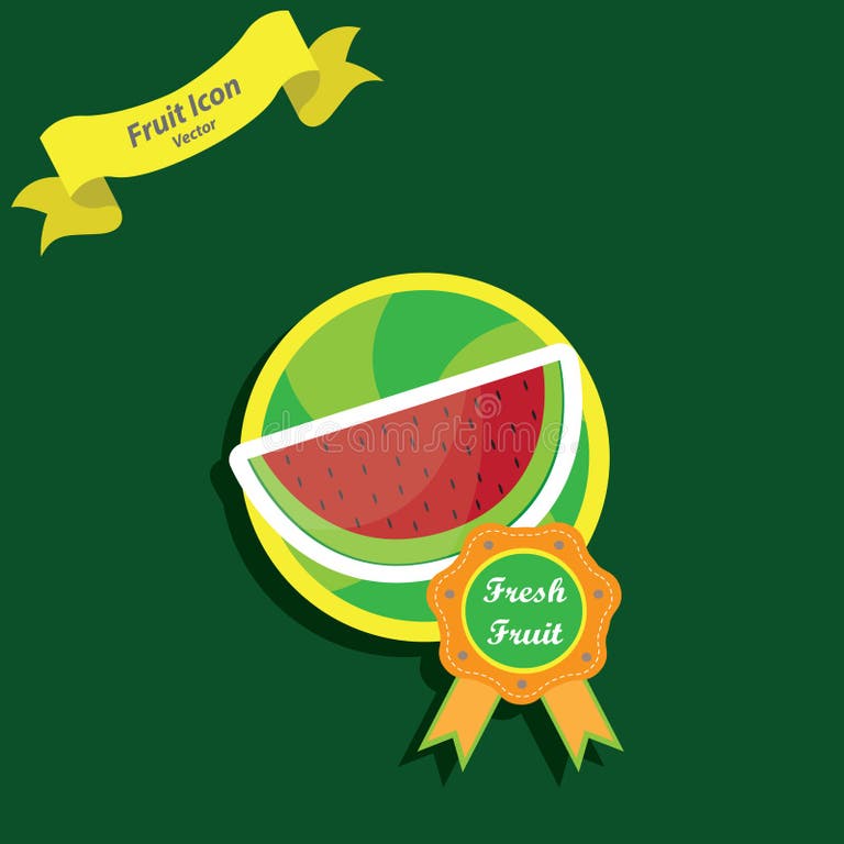 Watermelon Label. Vector Illustration Decorative Design Stock Vector ...