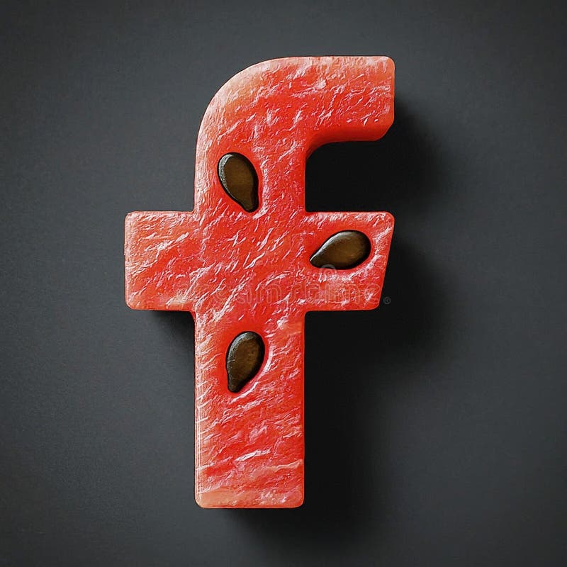 Watermelon Letter F stock illustration. Illustration of alphabet ...