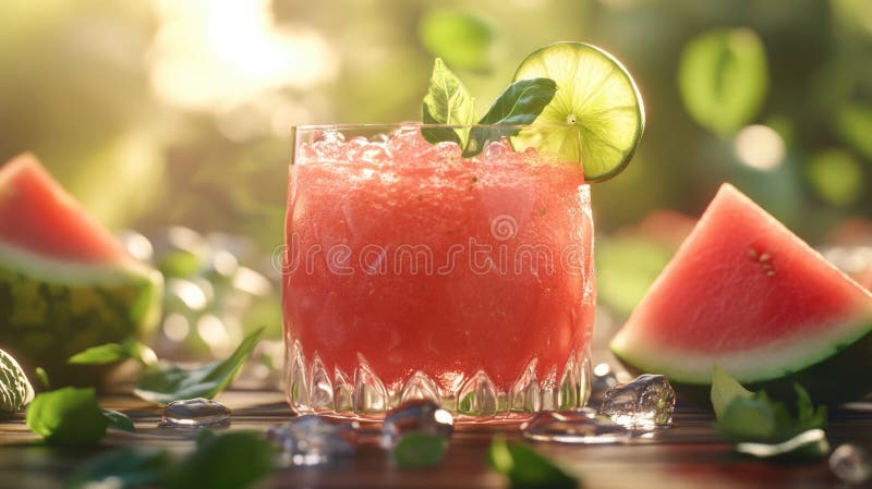 Watermelon with Lime Slice stock photo. Image of watermelon - 377475592