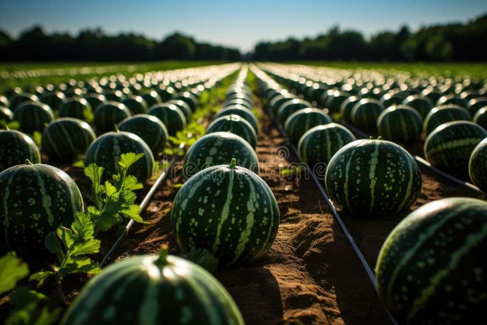 Watermelon lines in stock illustration. Illustration of watermelon ...