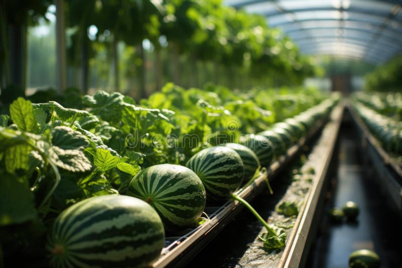 Watermelon lines in a gr stock illustration. Illustration of ...