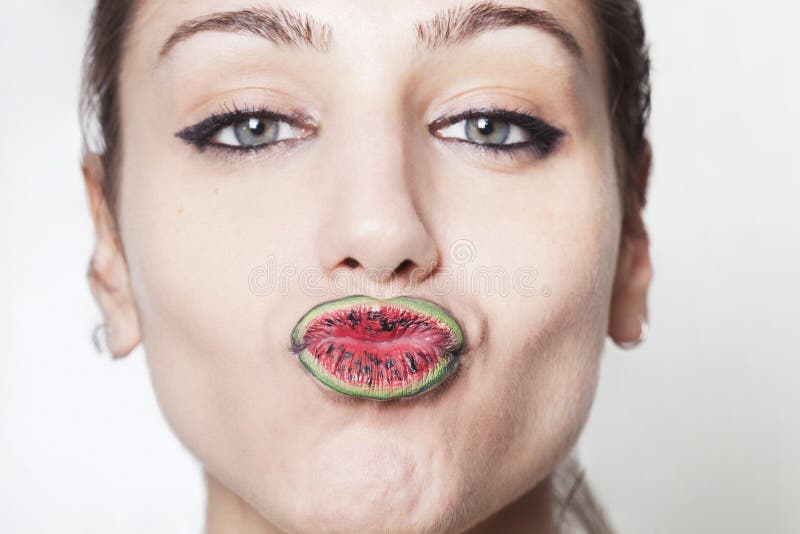 Watermelon Lips Kissing Stock Photos - Free & Royalty-Free Stock Photos ...