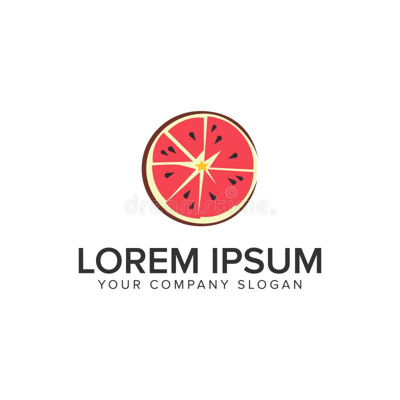 Watermelon Logo Design Concept Template Stock Vector - Illustration of ...
