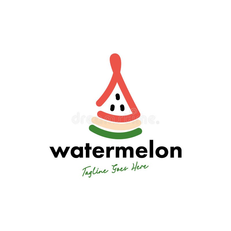 Watermelon Logo Design Concept Vector Stock Illustration - Illustration ...