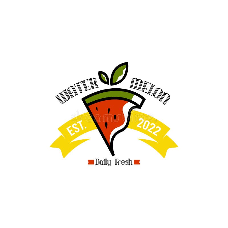 Watermelon Logo Design Concept Vector Stock Vector - Illustration of ...