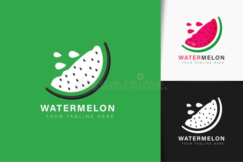 Watermelon logo design stock vector. Illustration of fruit - 255581011