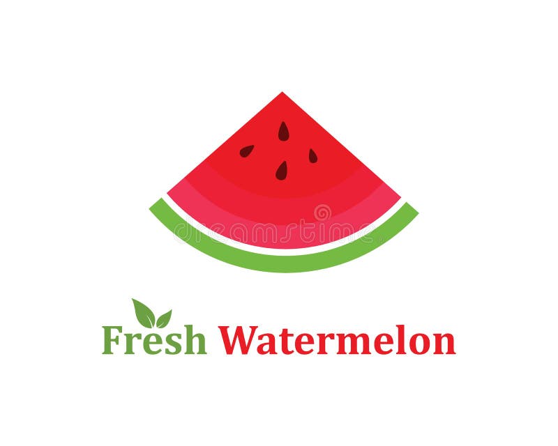 Watermelon Logo Icon Vector Illustration Stock Vector - Illustration of ...