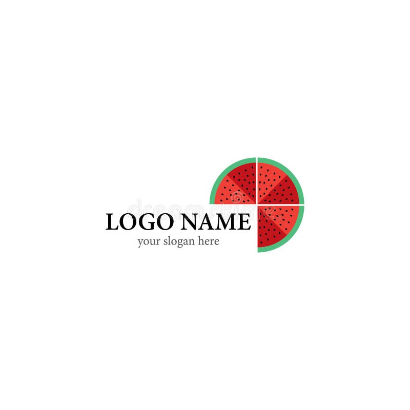 Watermelon logo template stock illustration. Illustration of green ...