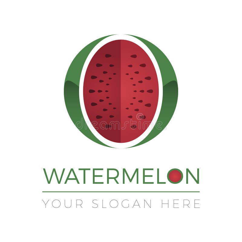 Watermelon Logo stock vector. Illustration of diet, design - 91812924