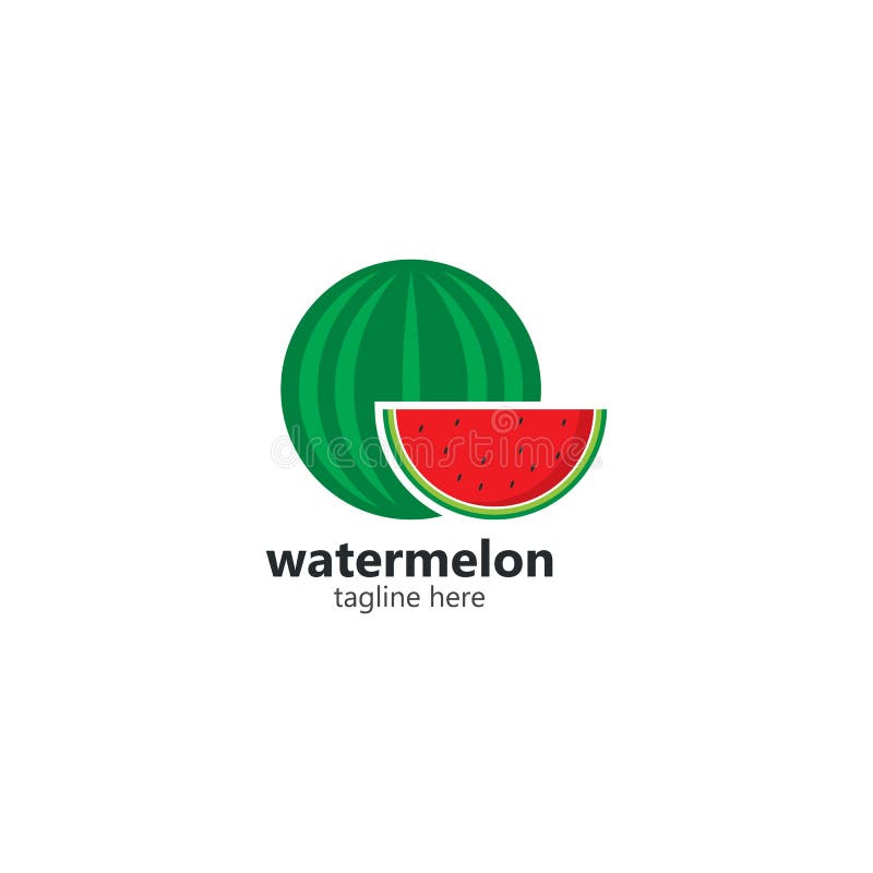Watermelon Logo Vector Icon Concept Stock Vector - Illustration of icon ...