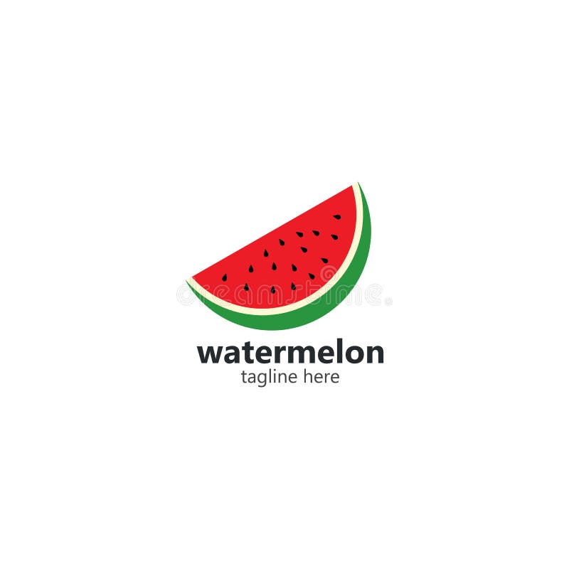 Watermelon Logo Vector Icon Concept Stock Vector - Illustration of ...