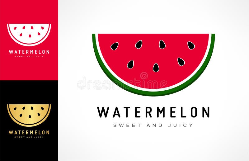 Watermelon logo vector stock vector. Illustration of sweet - 118466986